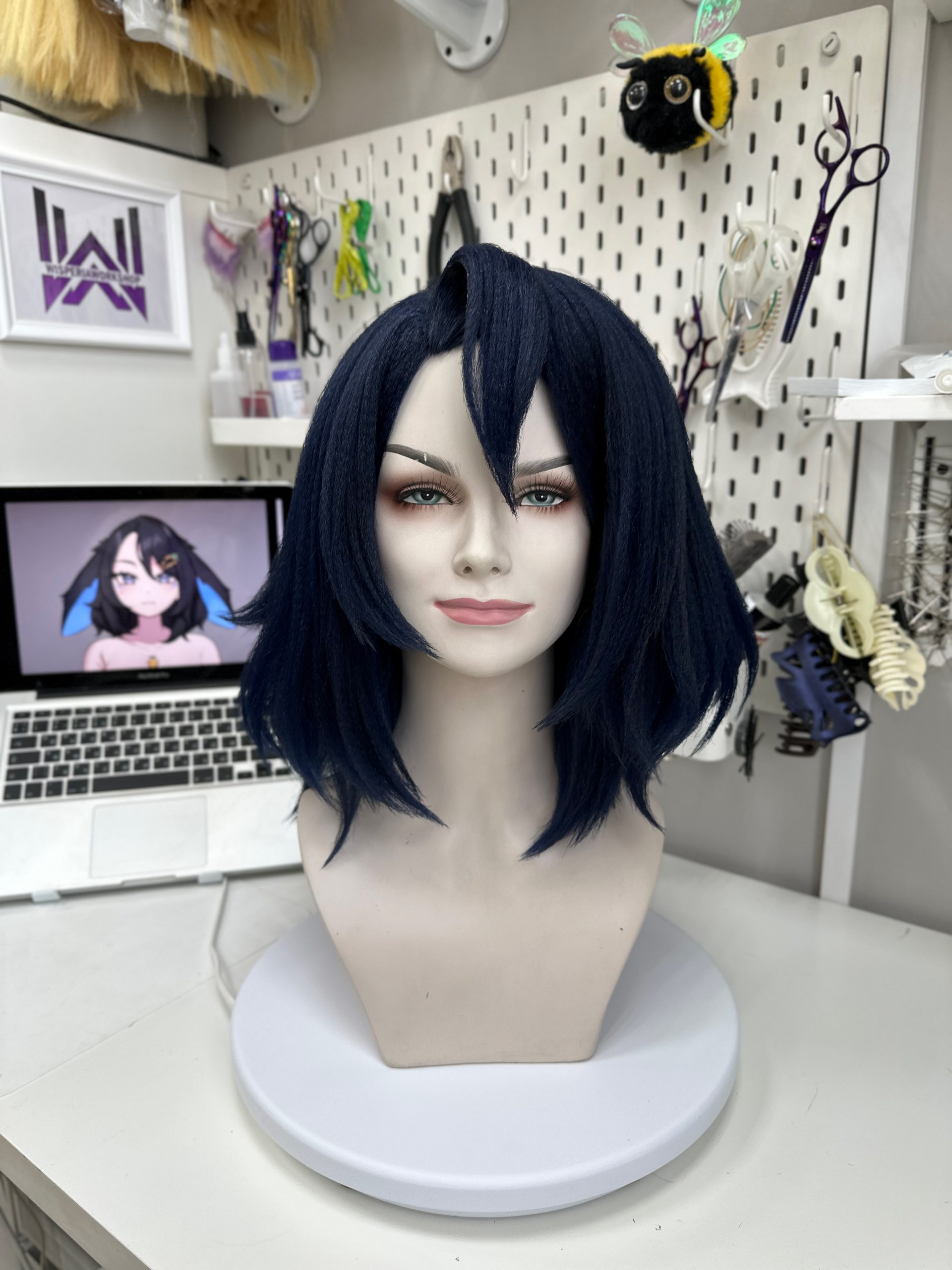 Black blue bunny wig – Wisperia Workshop