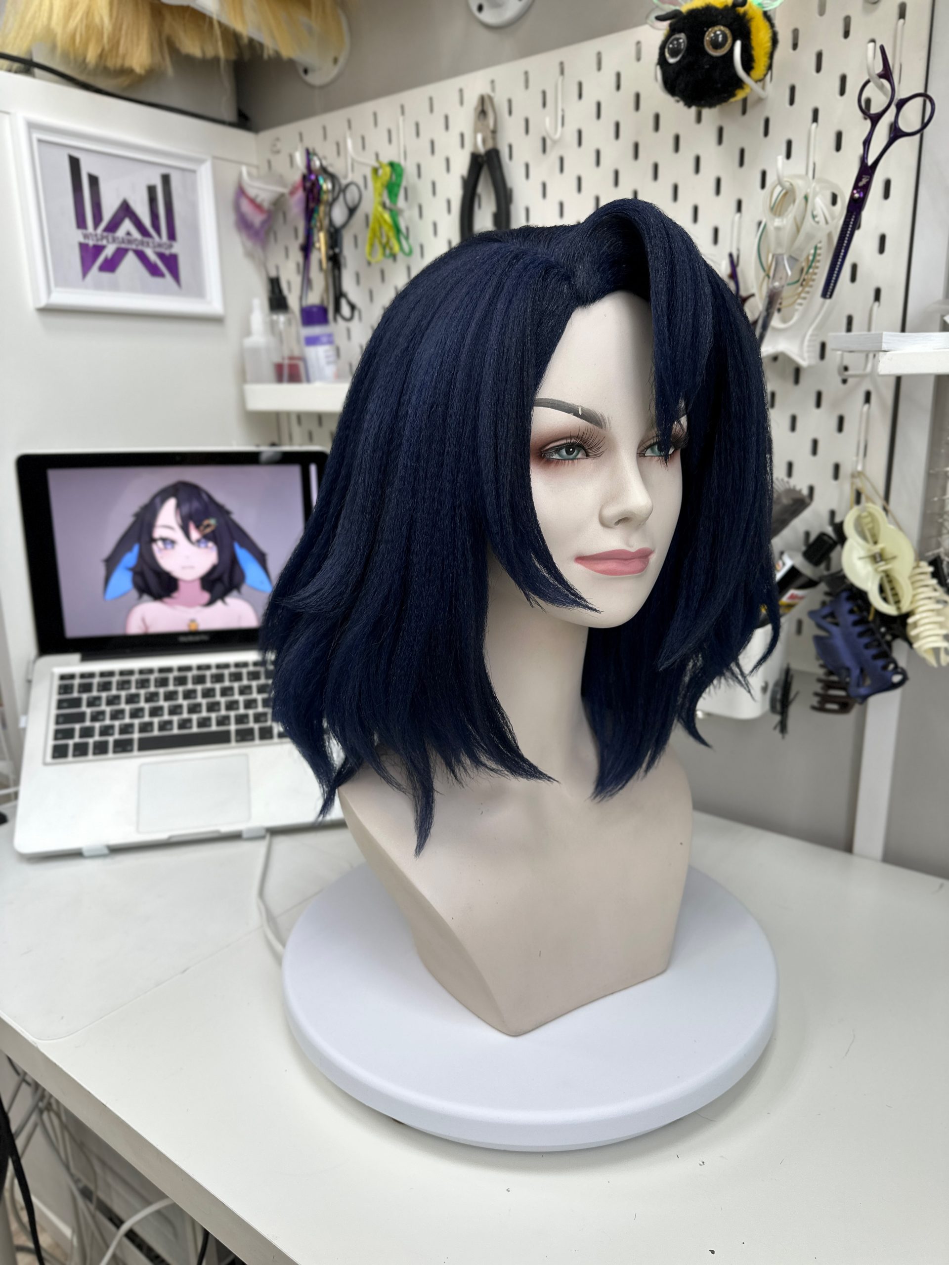 Black blue bunny wig – Wisperia Workshop