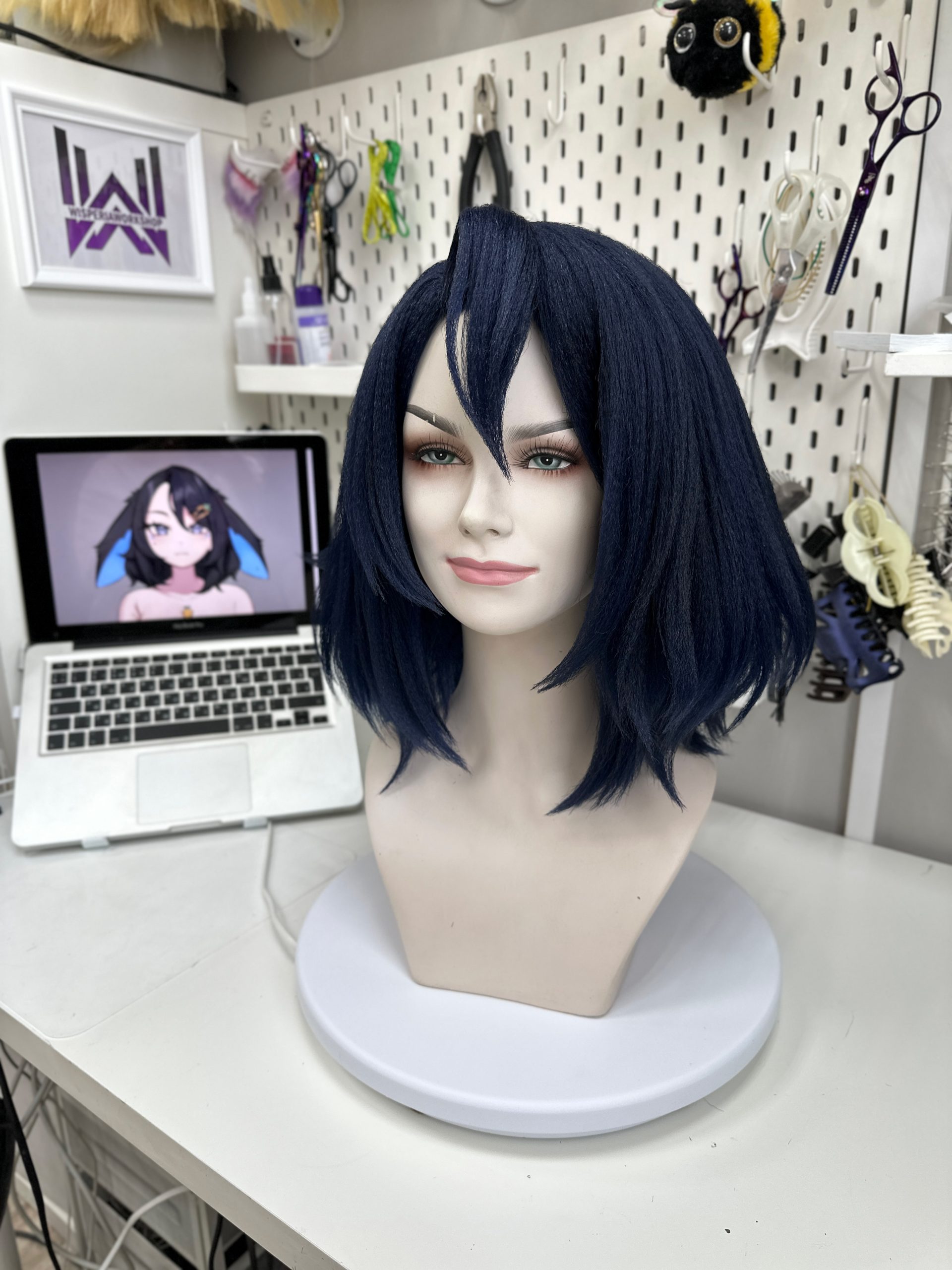 Black blue bunny wig – Wisperia Workshop