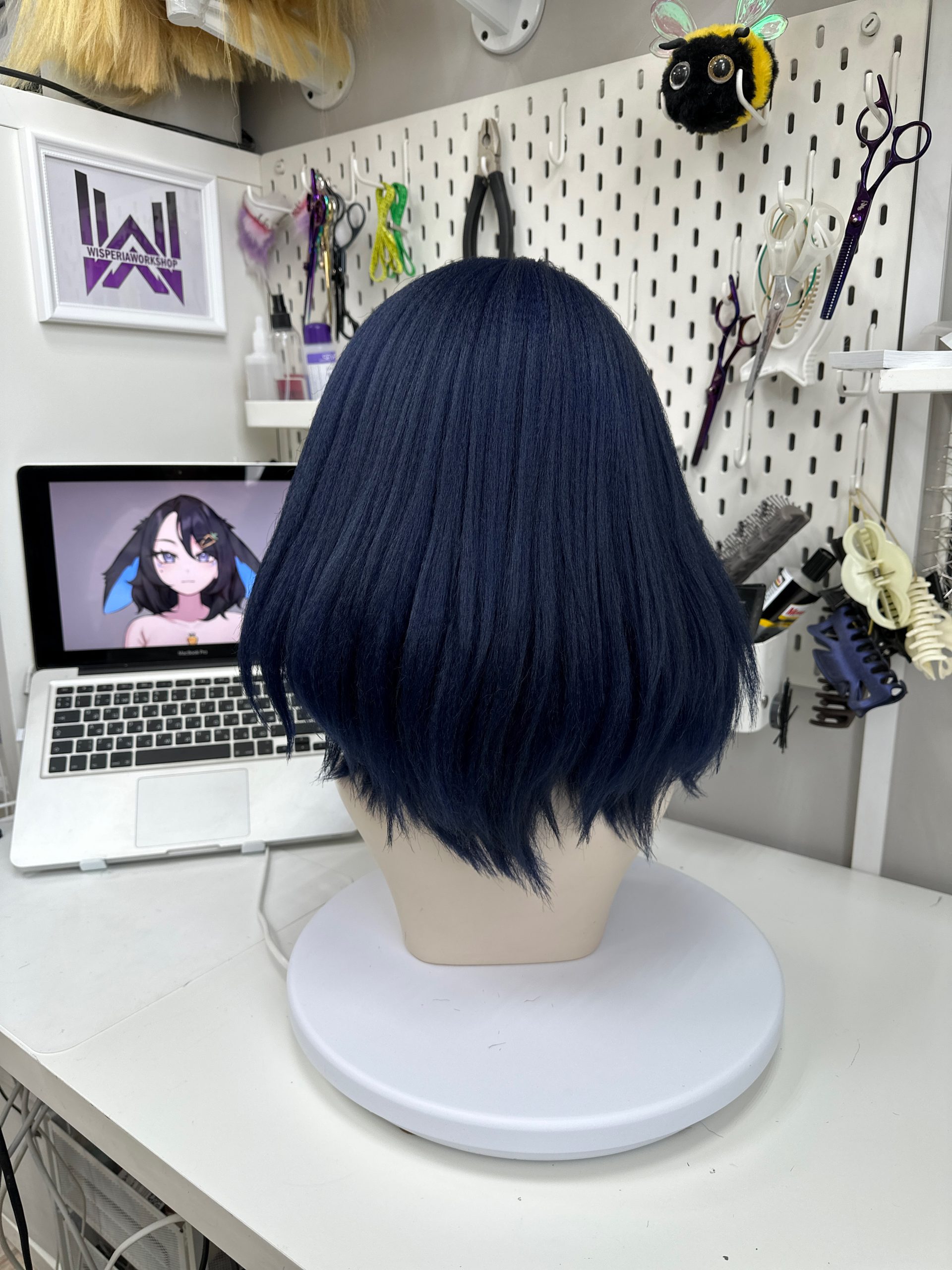 Black blue bunny wig – Wisperia Workshop
